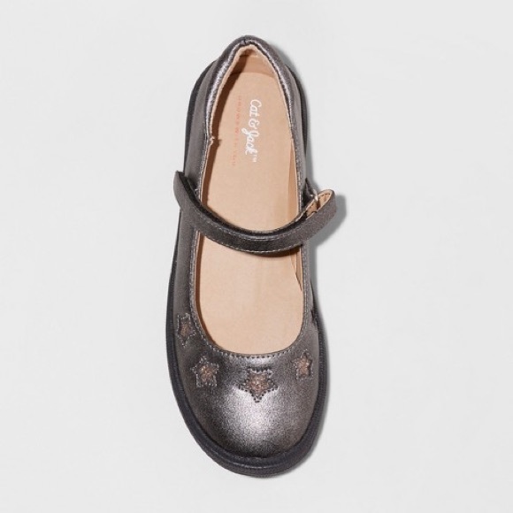 Cat & Jack | Shoes | Cat Jack Girls Pewter Glitter Mary Jane Shoe Nwt ...